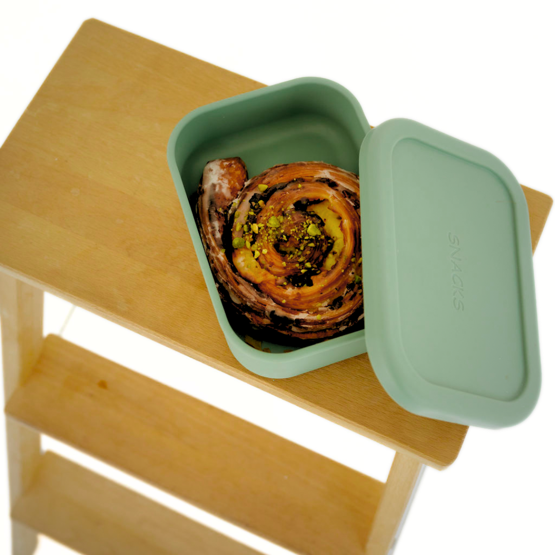 Sage Rectangle Silicone Container